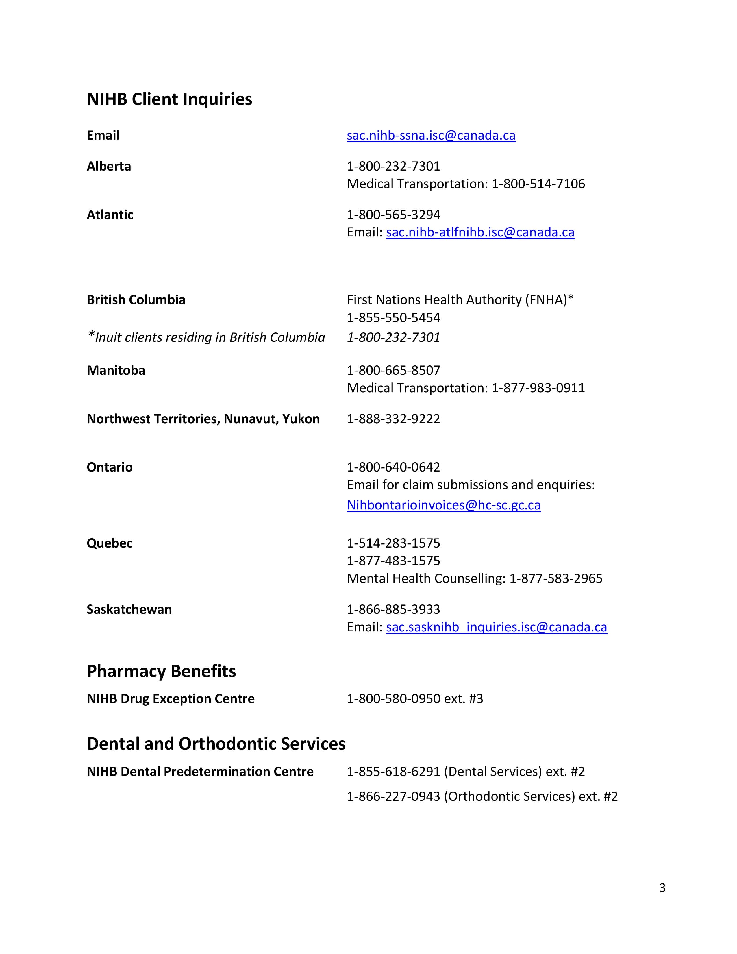 Non-Insured Health Benefits Navigator - Southern Chiefs' Organization Inc.